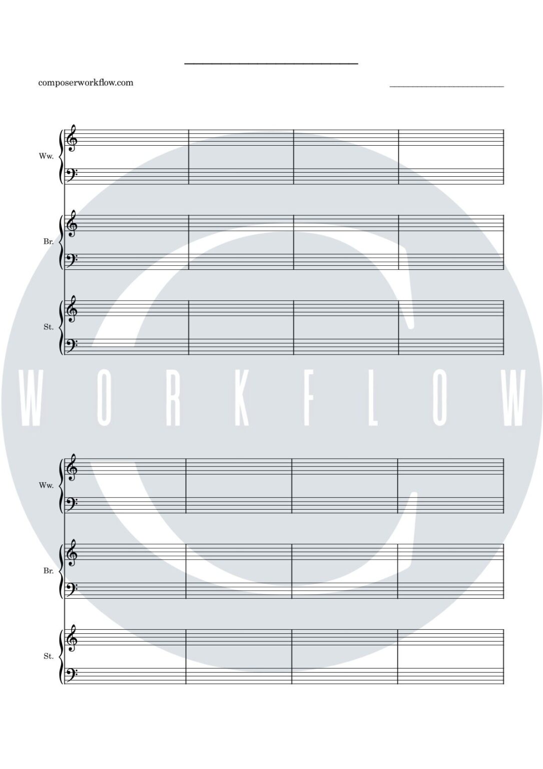 Sketch Orchestra Template – Handwrite FREE – Composer Workflow